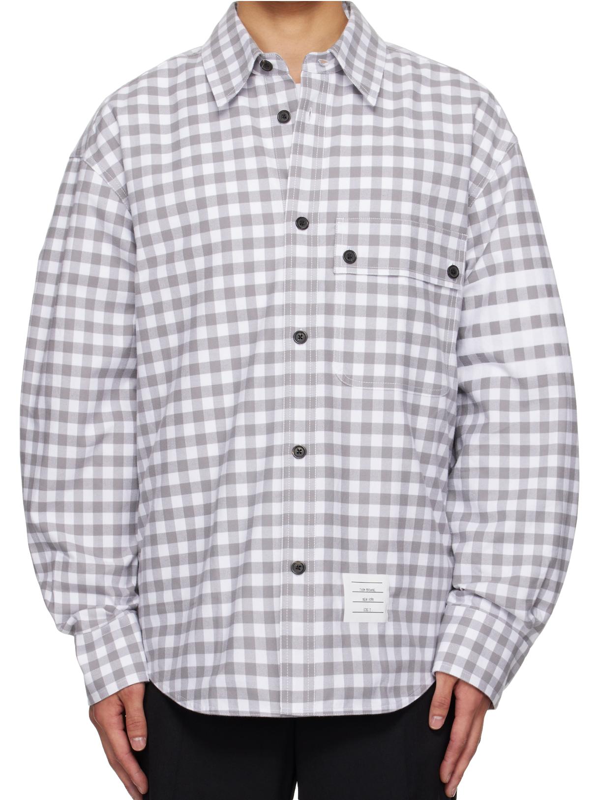 THOM BROWNE Thom Browne Gingham-Pattern Buttoned Shirt